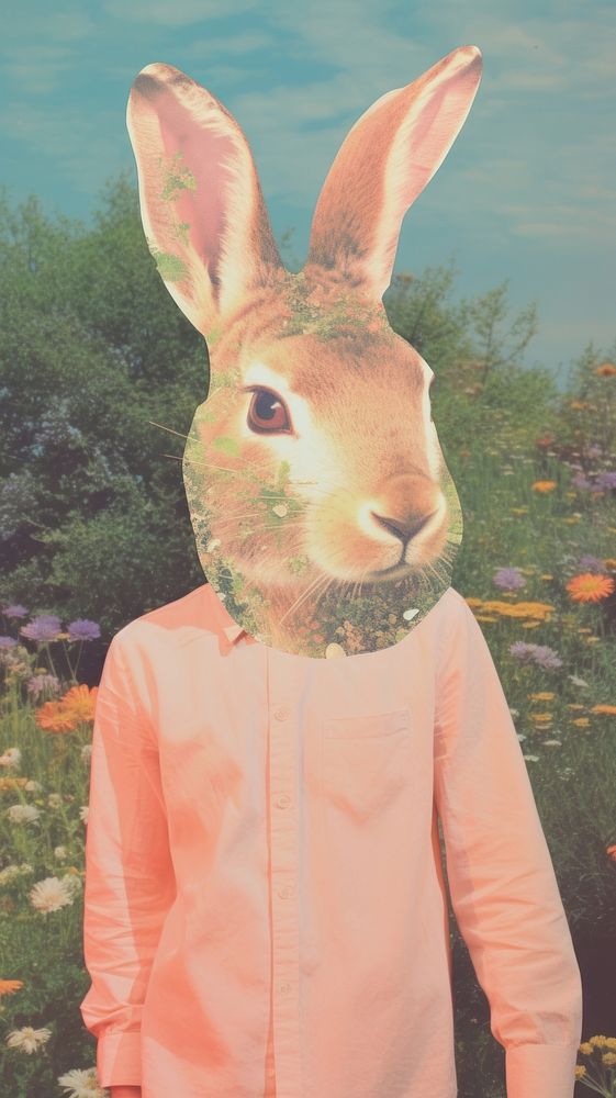 Rabbit portrait outdoors rodent | Free Photo Illustration - rawpixel