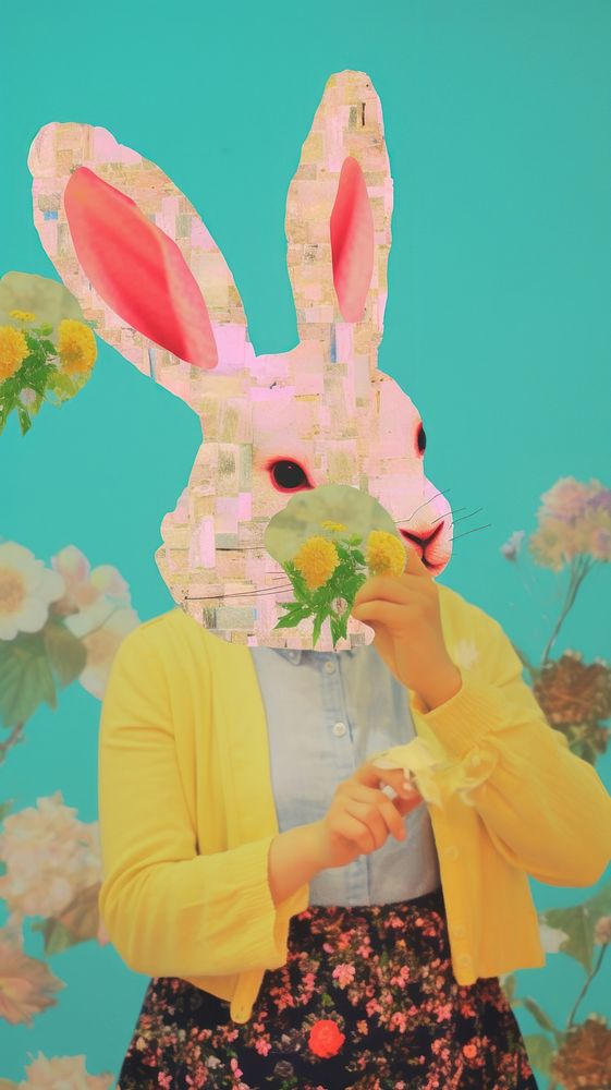 Rabbit portrait animal mammal. | Free Photo Illustration - rawpixel