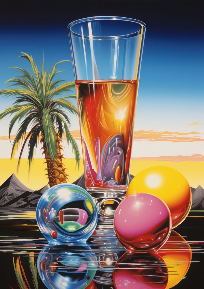 Bong glass art refreshment painting. | Free Photo Illustration - rawpixel