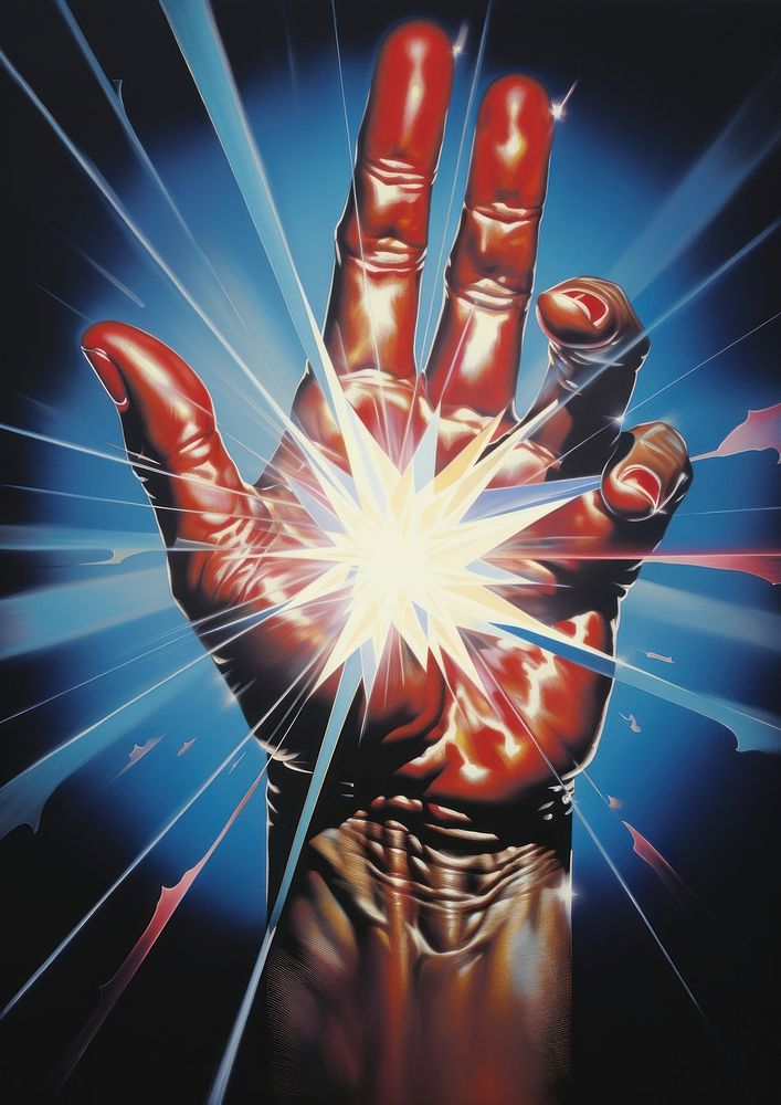 Knuckle light hand art. | Free Photo Illustration - rawpixel
