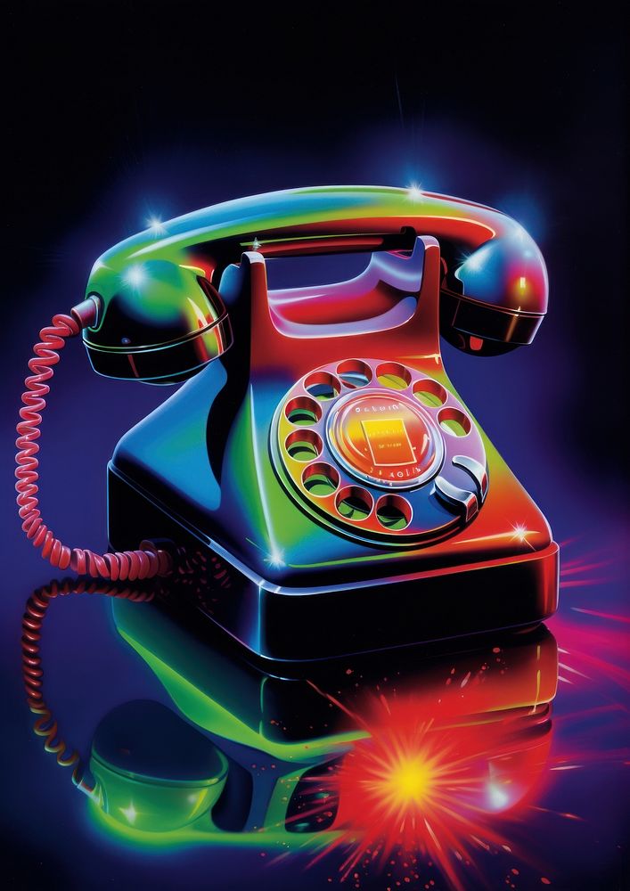 Telephone nostalgia light illuminated. | Free Photo Illustration - rawpixel