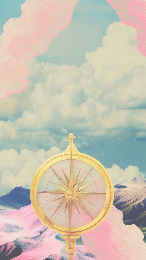 Compass cloud architecture tranquility. | Premium Photo Illustration ...