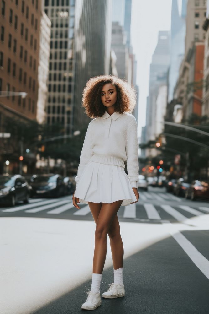 Woman wearing white curve mini | Premium Photo - rawpixel