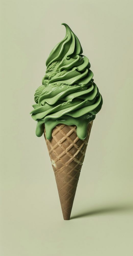 Matcha ice cream cone dessert | Free Photo - rawpixel