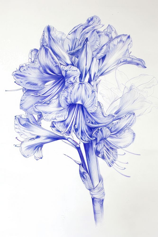 Vintage drawing Clivia flower sketch | Free Photo Illustration - rawpixel