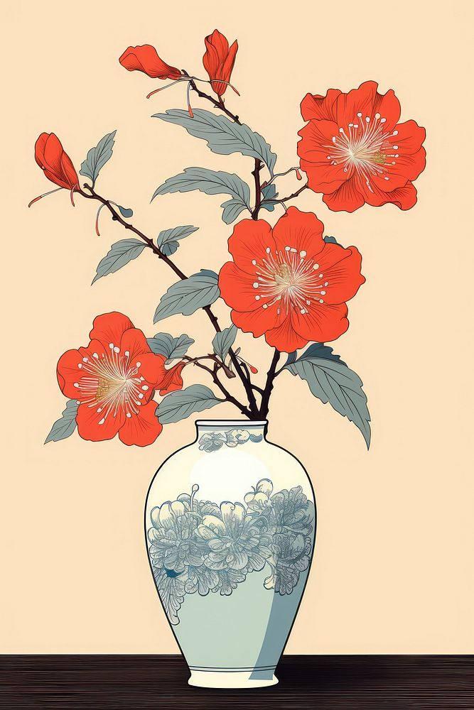 Flower vase art plant. | Premium Photo Illustration - rawpixel