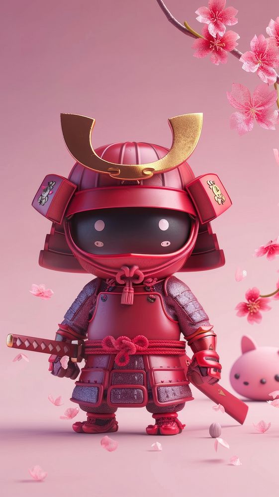 Samurai cartoon cute toy. | Premium Photo Illustration - rawpixel