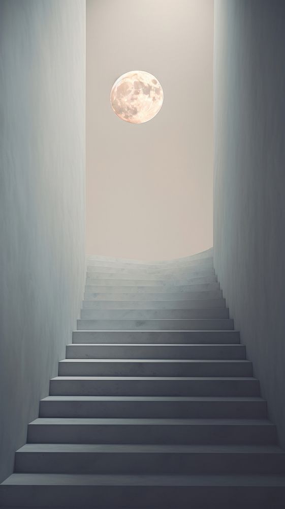 Moon architecture staircase building. | Premium Photo - rawpixel