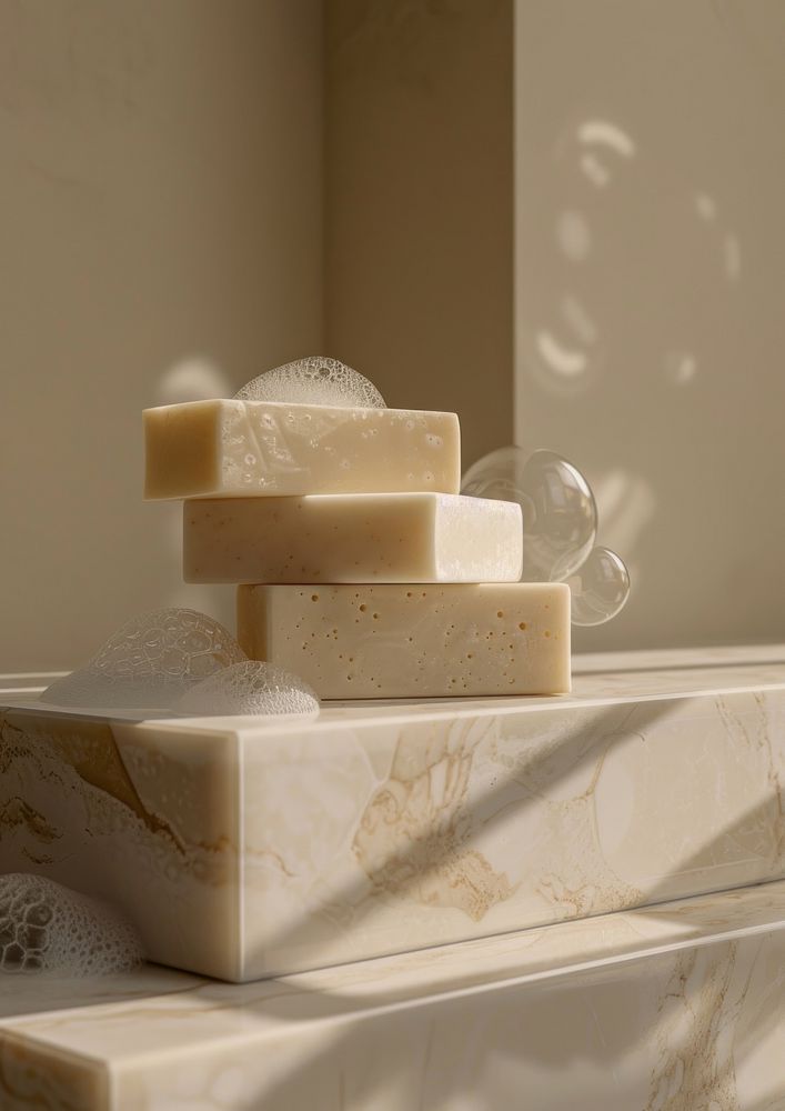Bar soaps parmigiano-reggiano simplicity lighting. | Premium Photo ...