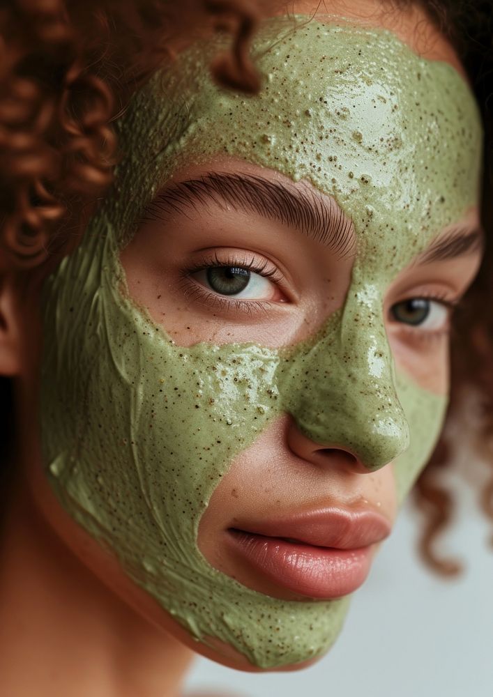 Green facial mask skin portrait | Premium Photo - rawpixel