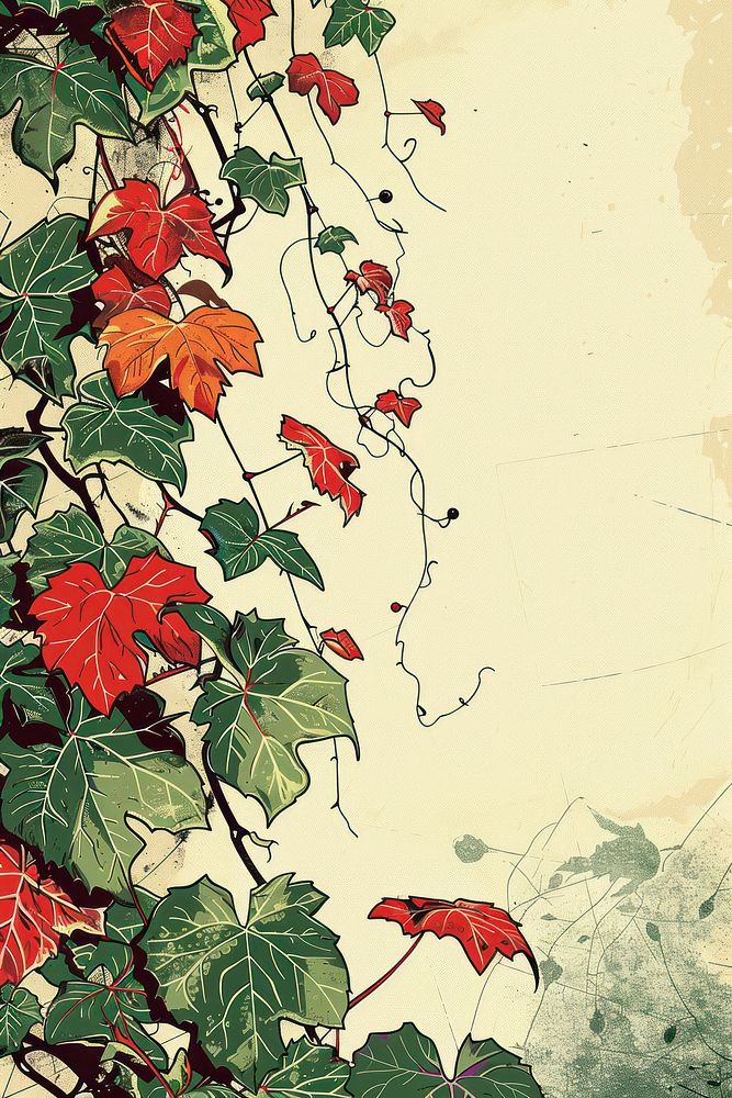 Vector illustrated vine flower plant | Free Photo Illustration - rawpixel