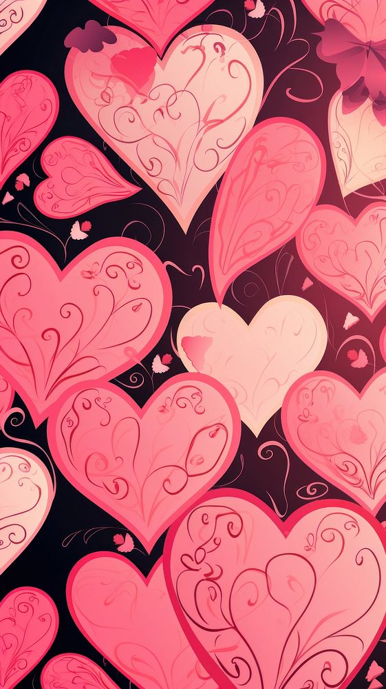 Backgrounds pattern heart love. | Premium Photo Illustration - rawpixel