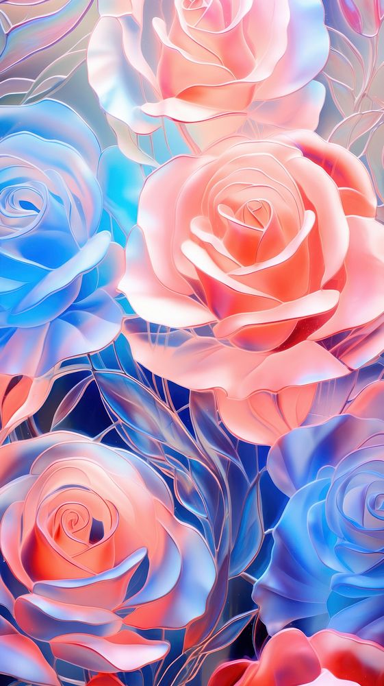 Fused glass rose pattern backgrounds | Premium Photo - rawpixel