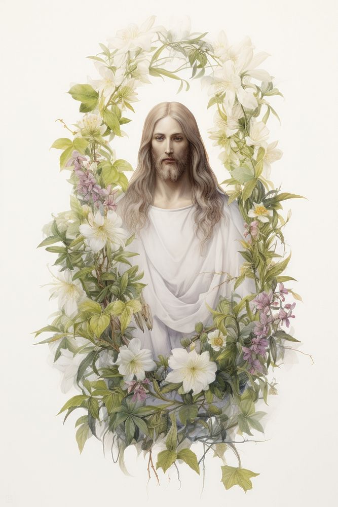 Botanical illustration Holy Jesus Christ | Premium Photo Illustration ...