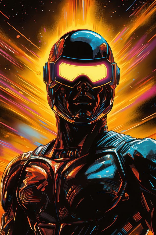 Superhero art protection futuristic | Free Photo Illustration - rawpixel
