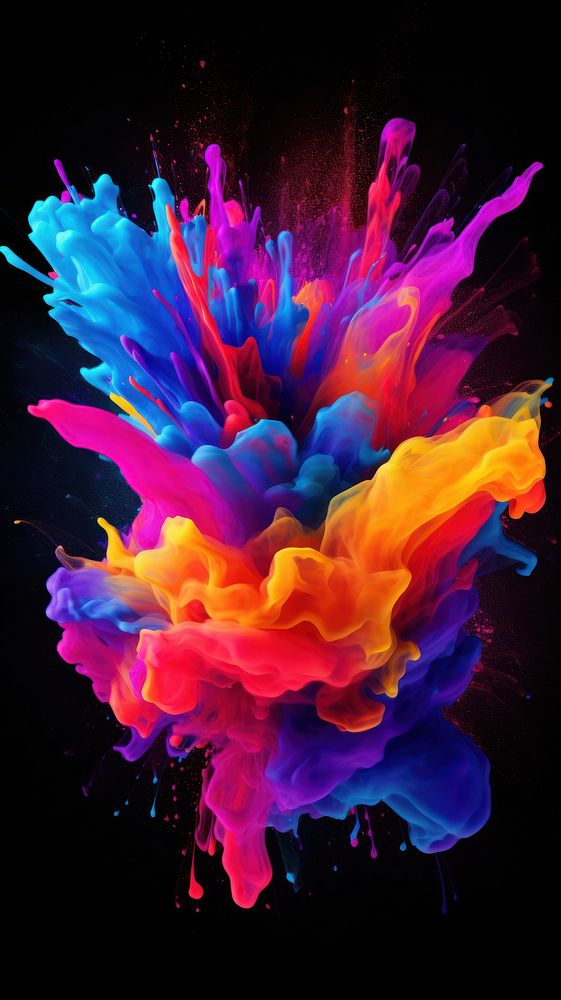 Color splash neon frame abstract | Free Photo Illustration - rawpixel