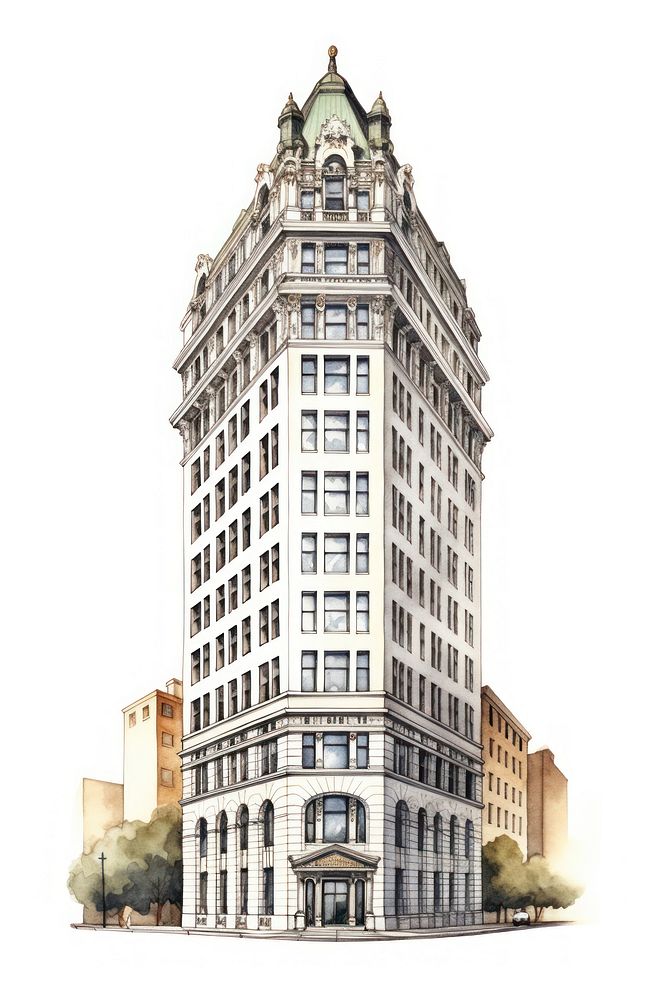 Architecture illustration american tall classic | Free Photo ...