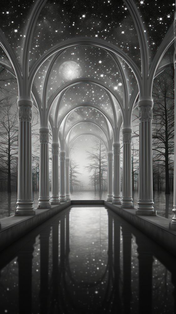 Arch architecture reflection building. | Free Photo - rawpixel