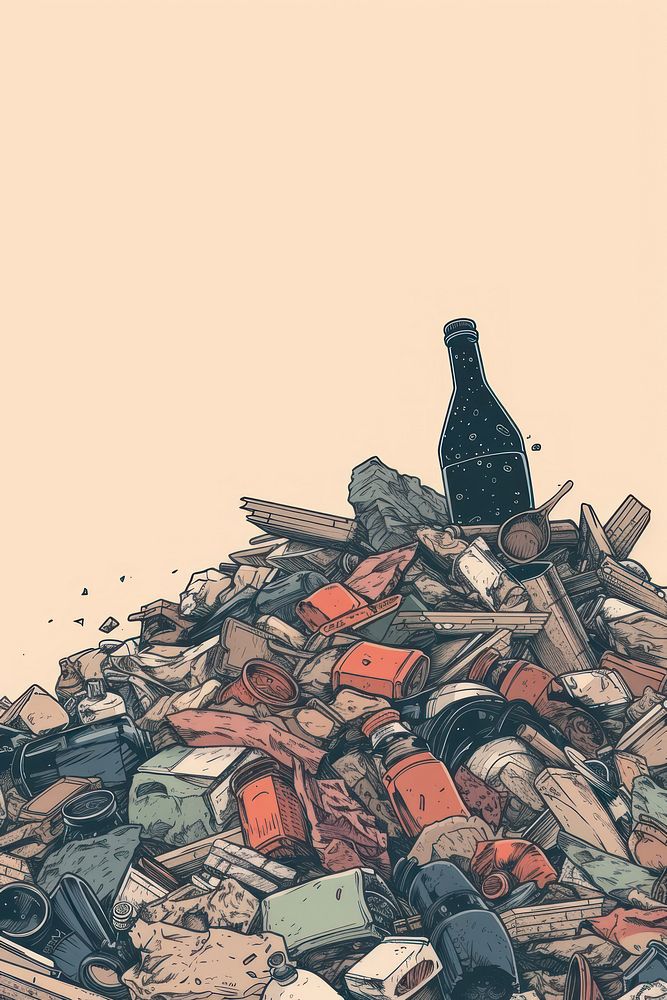 Layers piles trashes garbage transportation | Premium Photo ...