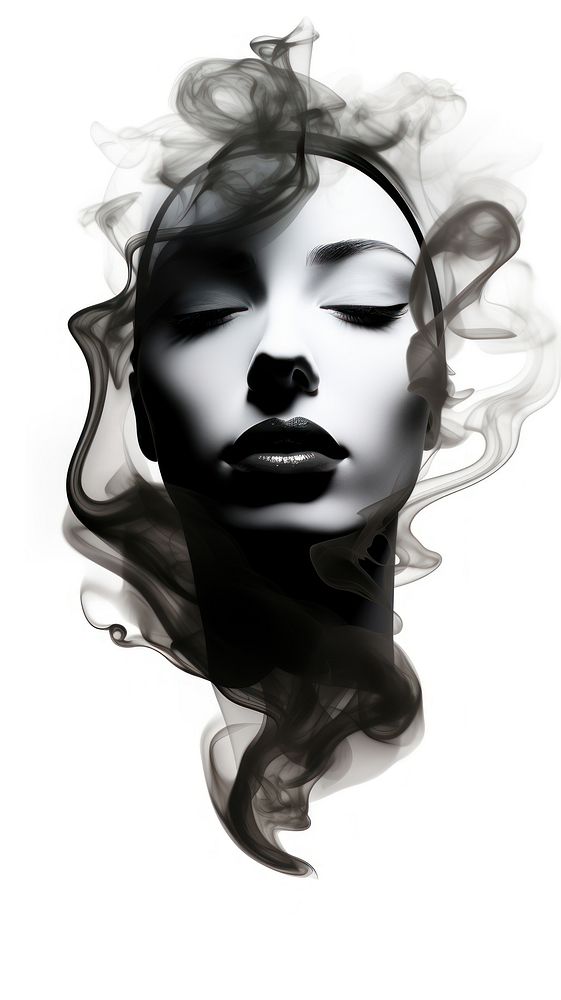 Smoke face abstract portrait adult. | Premium Photo Illustration - rawpixel