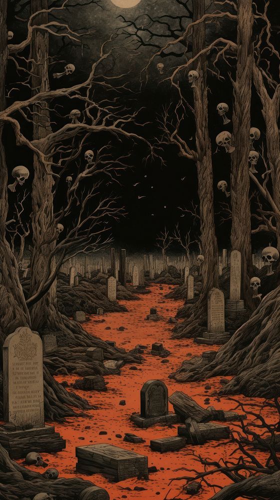 Graveyard tombstone cemetery outdoors. | Premium Photo Illustration ...