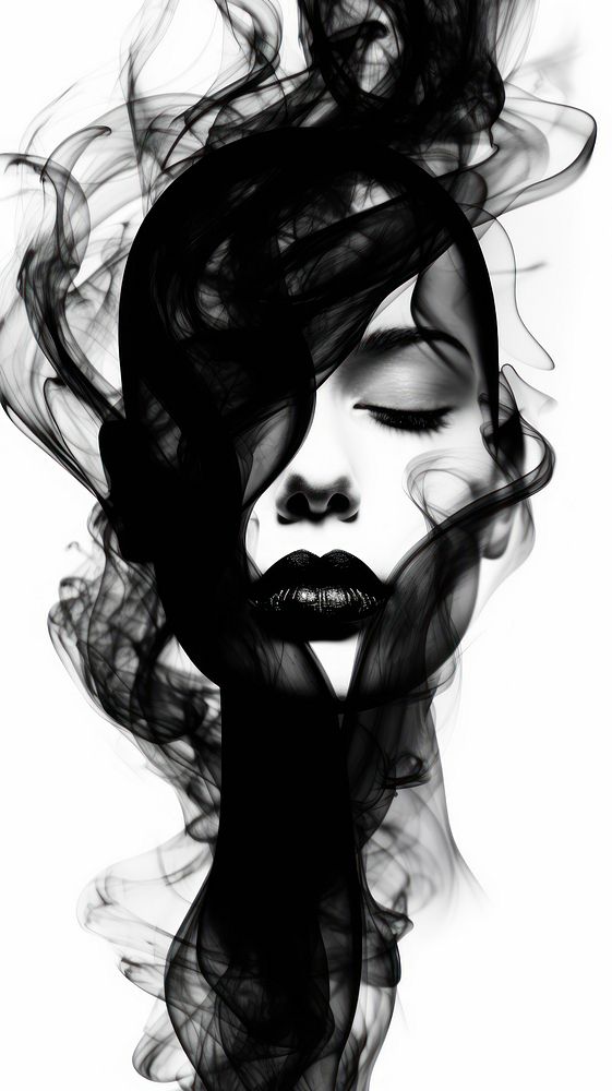 Abstract smoke face shaped adult | Free Photo Illustration - rawpixel