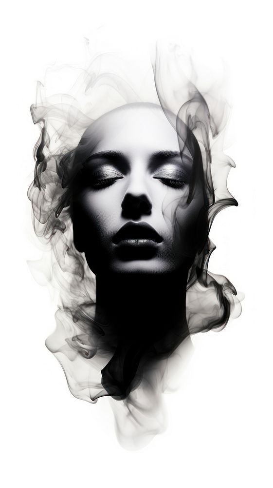 Abstract smoke face shaped portrait | Premium Photo Illustration - rawpixel