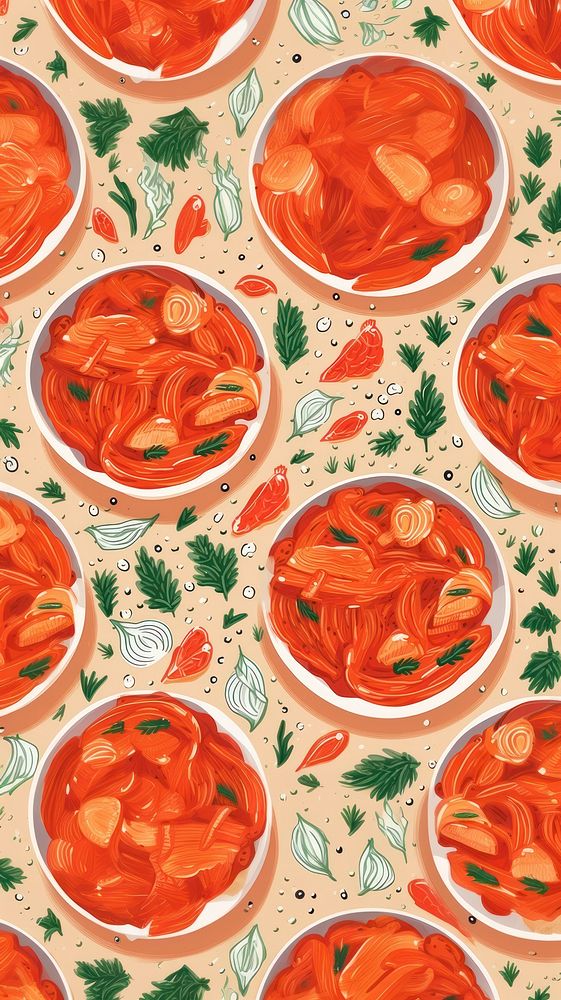 Kimchi dish pattern food backgrounds. | Premium Photo Illustration ...