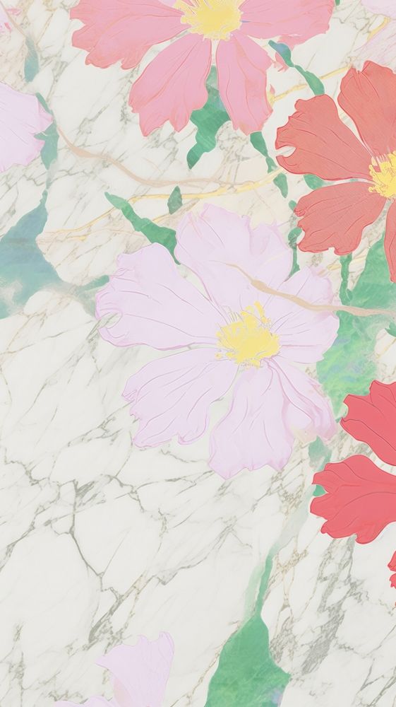 Flower marble wallpaper backgrounds abstract | Premium Photo ...