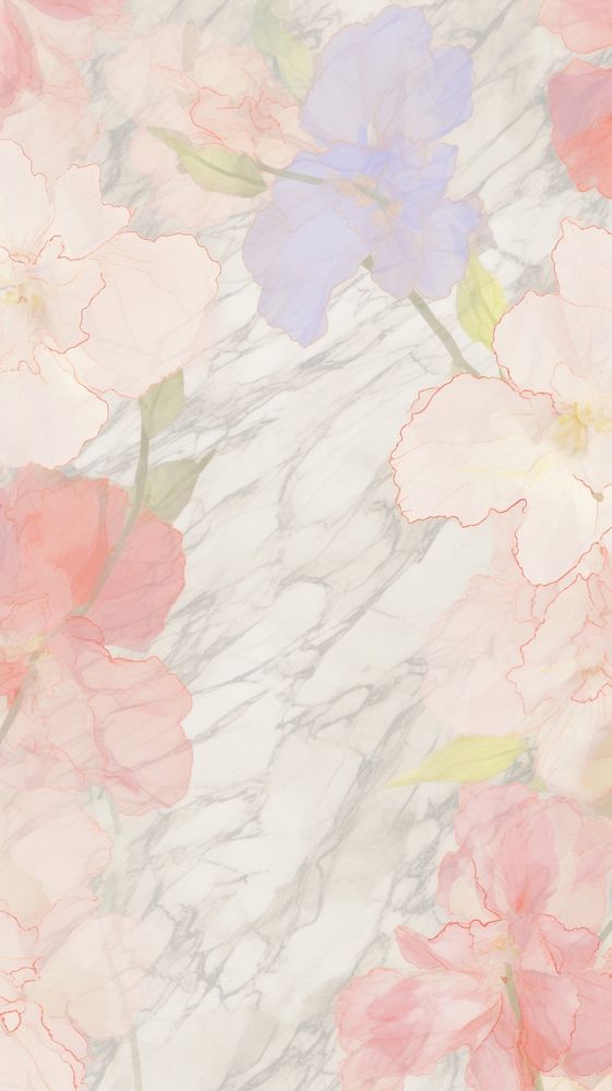 Flower pattern marble wallpaper backgrounds | Premium Photo ...