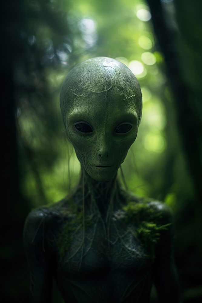 Aliens portrait forest plant green | Free Photo - rawpixel