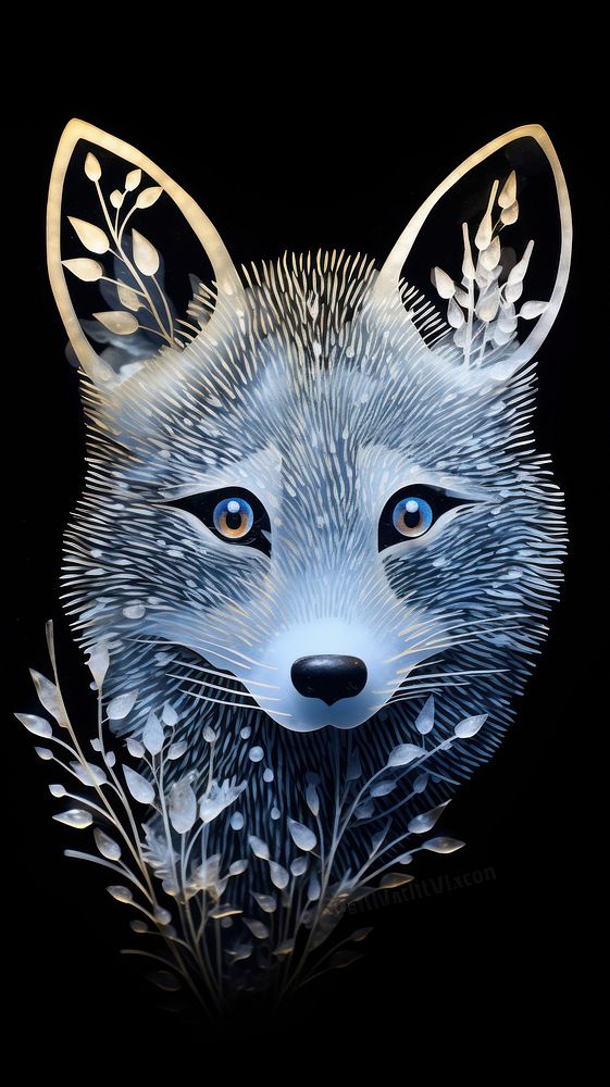 Fox glass fusing art wildlife | Premium Photo - rawpixel