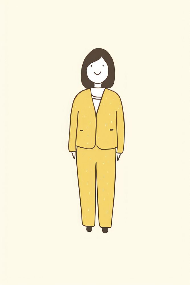 Woman suit cartoon drawing sketch. | Free Photo Illustration - rawpixel