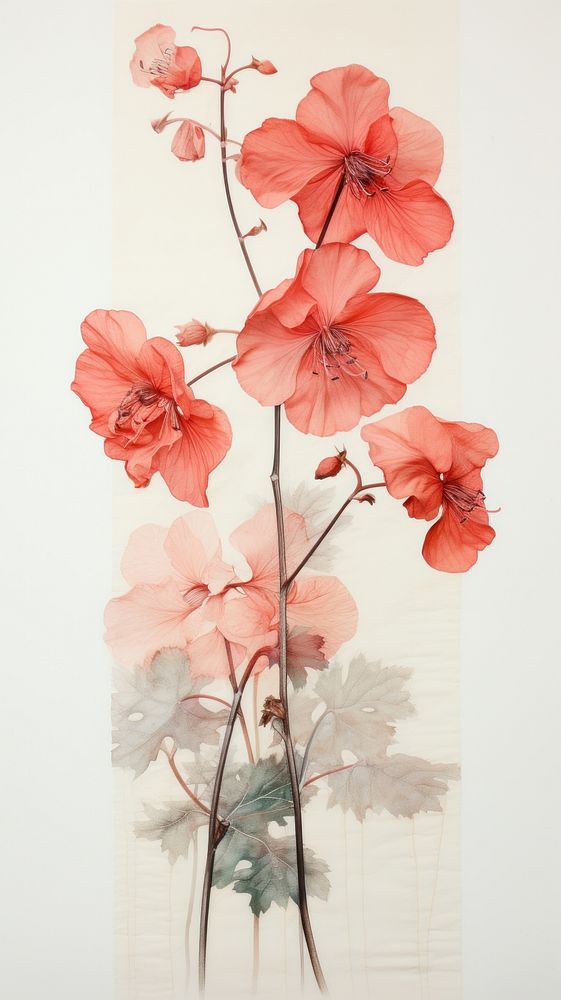 Begonia flower plant art. | Premium Photo - rawpixel