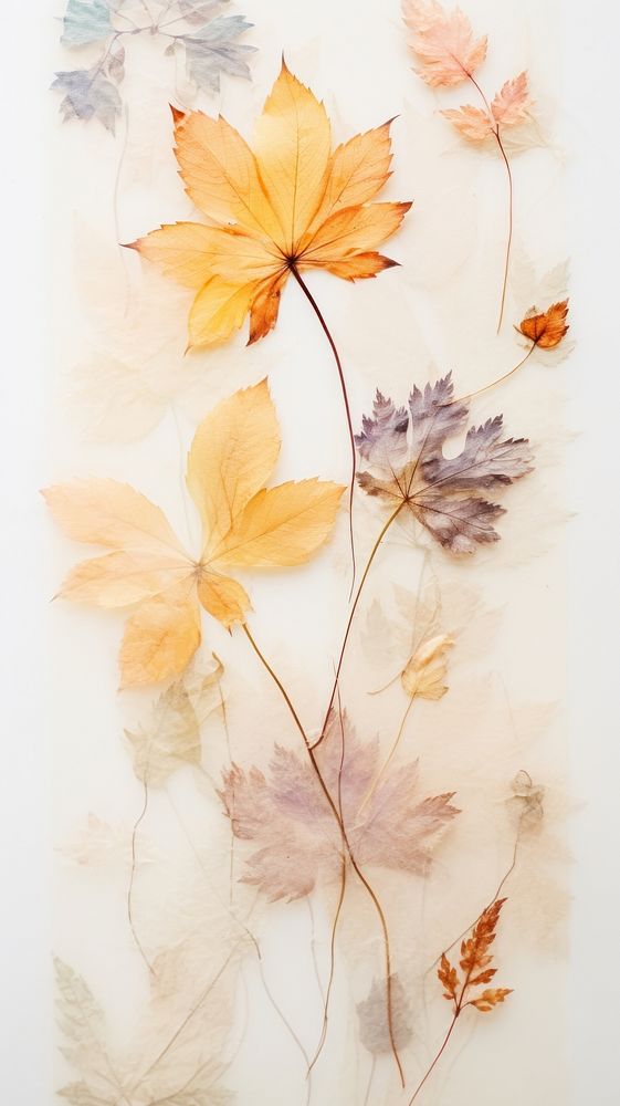 Real pressed maple leaves plant | Free Photo - rawpixel