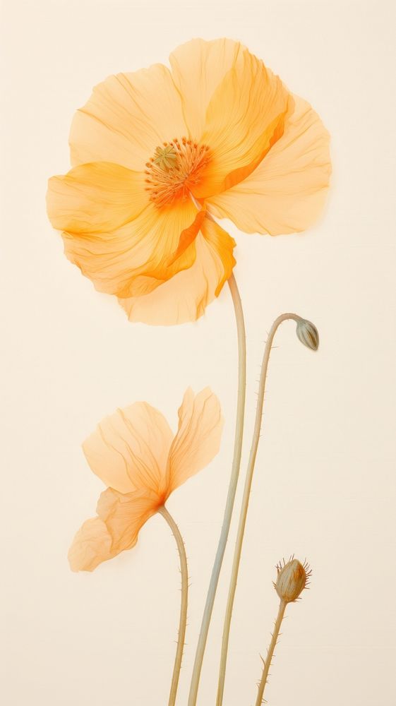 Real pressed california poppy flower | Premium Photo - rawpixel
