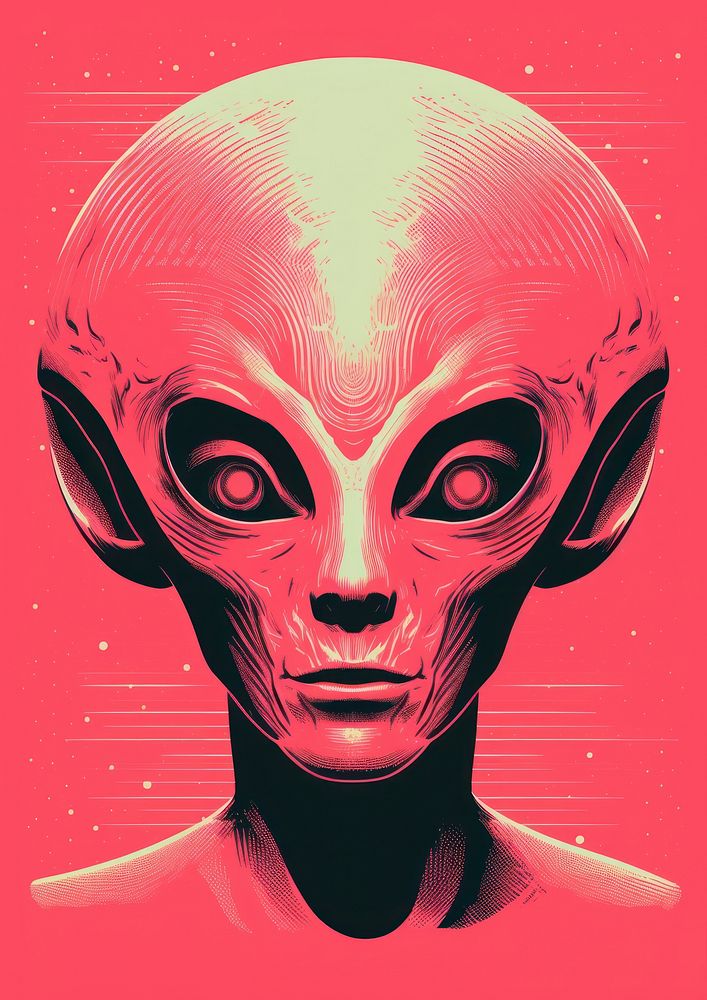Alien portrait art representation | Free Photo Illustration - rawpixel