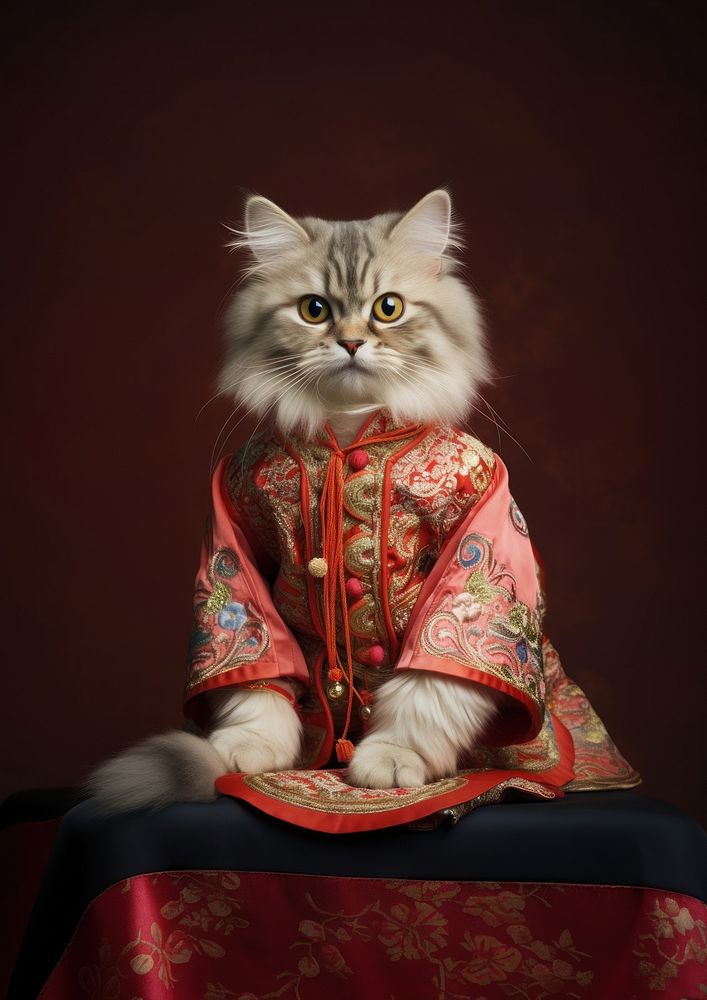 Cat wearing chinese costume portrait | Premium Photo - rawpixel