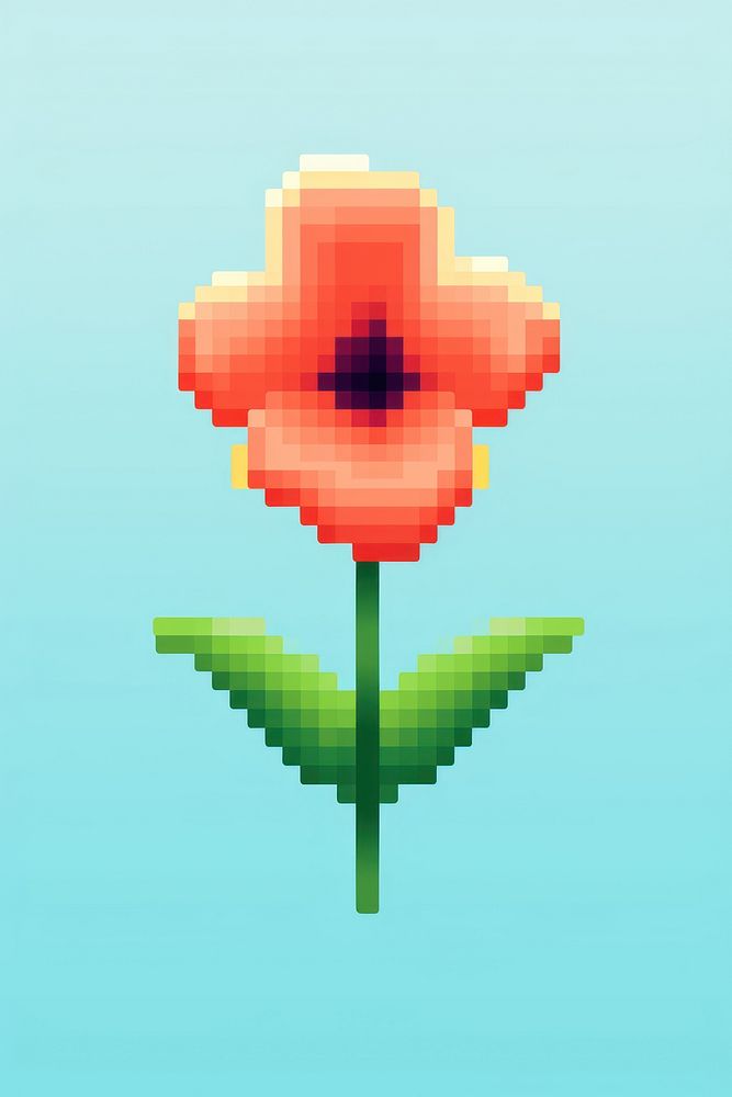 Poppy flower pixel petal plant | Free Photo Illustration - rawpixel