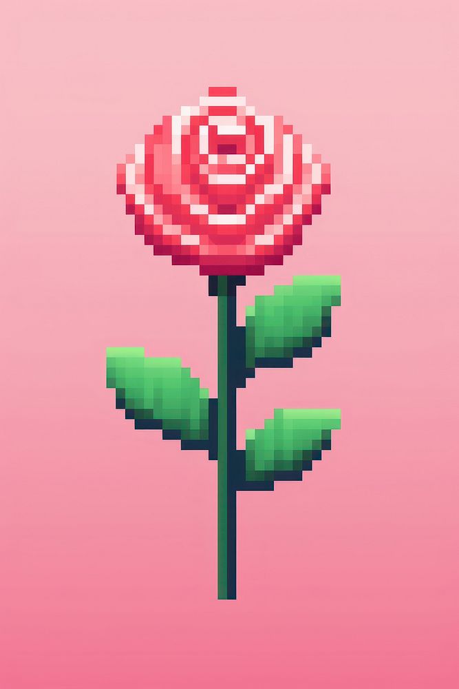 Rose flower pixel art graphics | Premium Photo Illustration - rawpixel
