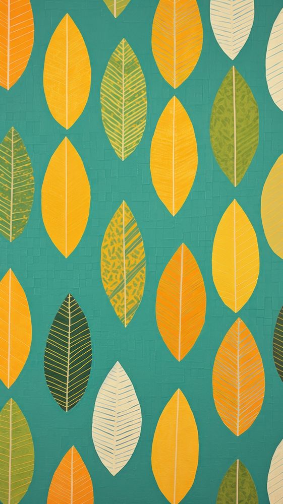 Large leaves pattern backgrounds wallpaper. | Premium Photo ...