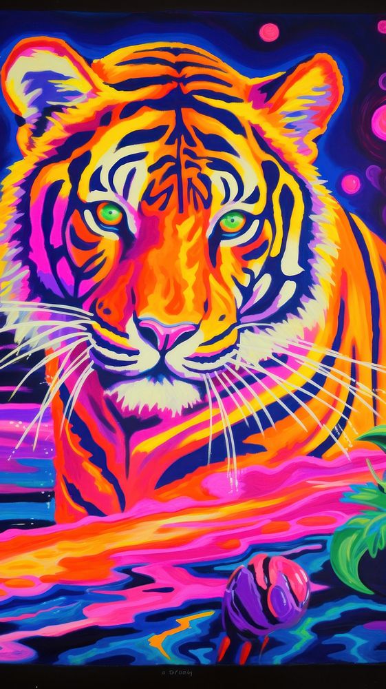 Tiger painting animal mammal. | Premium Photo Illustration - rawpixel