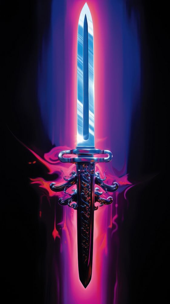 katana sword glowing dagger weapon. | Premium Photo Illustration - rawpixel