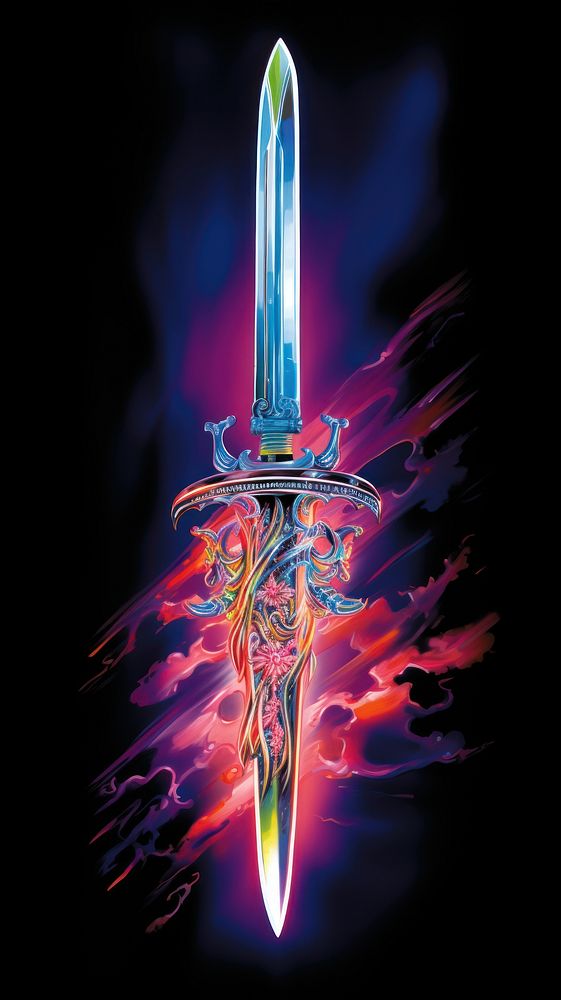 katana sword glowing dagger weapon. | Premium Photo Illustration - rawpixel
