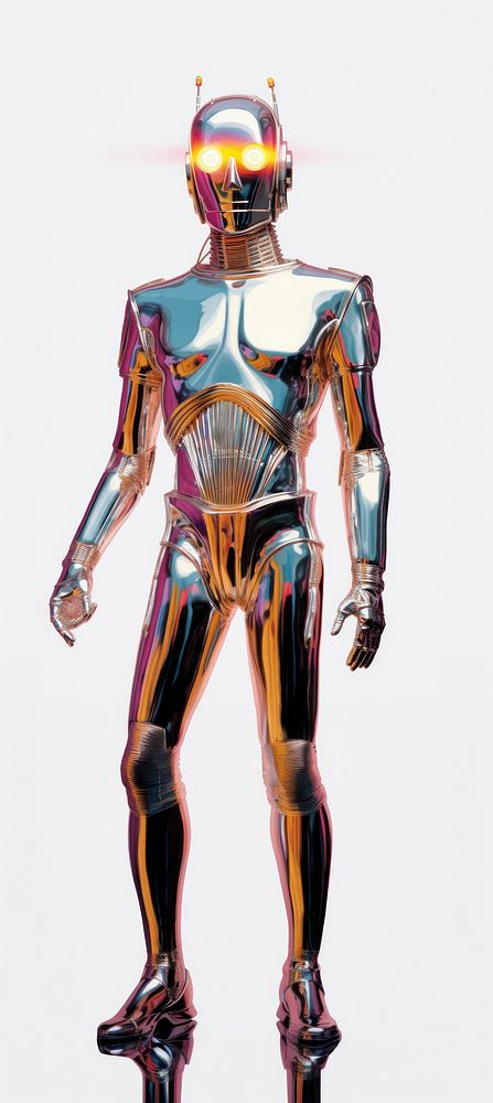 An full body iridescence humanoid | Premium Photo Illustration - rawpixel
