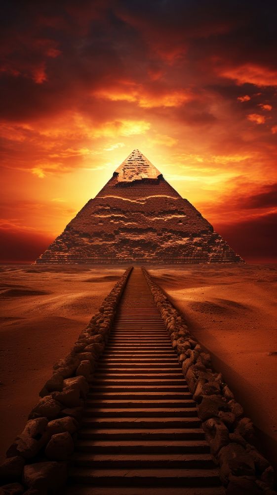 Sunset wallpaper pyramid architecture outdoors | Free Photo ...