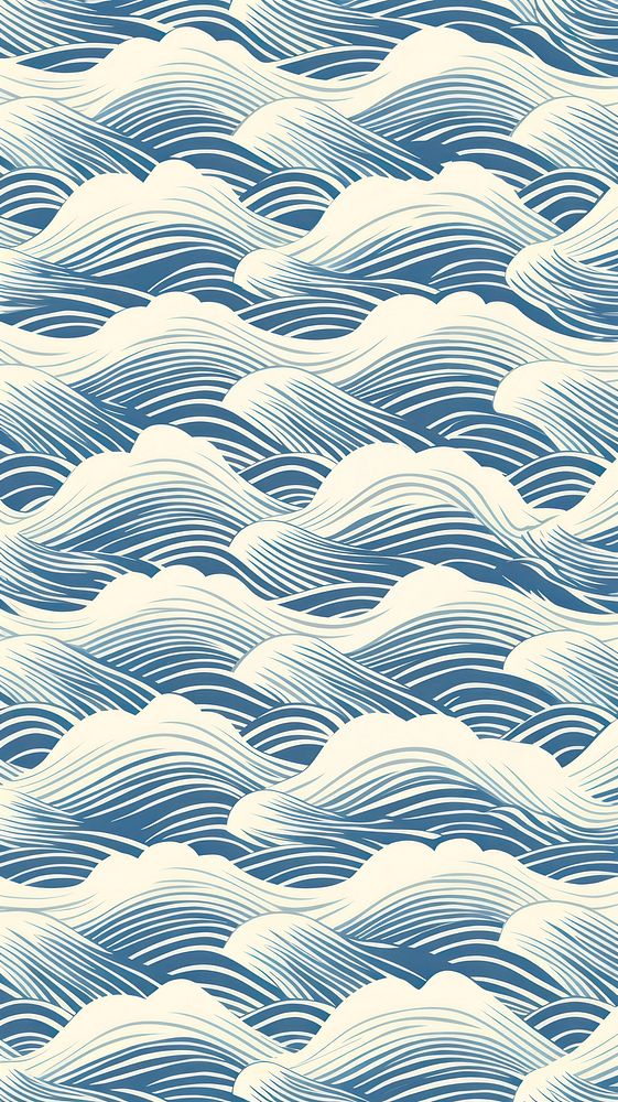 Traditional Japanese waves Wallpaper pattern | Premium Photo ...