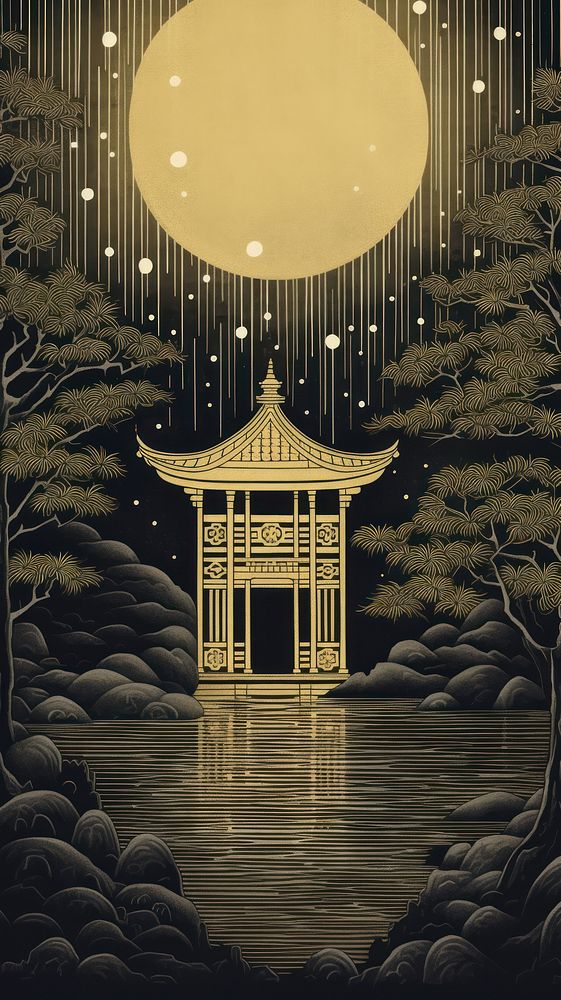 Traditional japanese calm shrine outdoors | Premium Photo Illustration ...