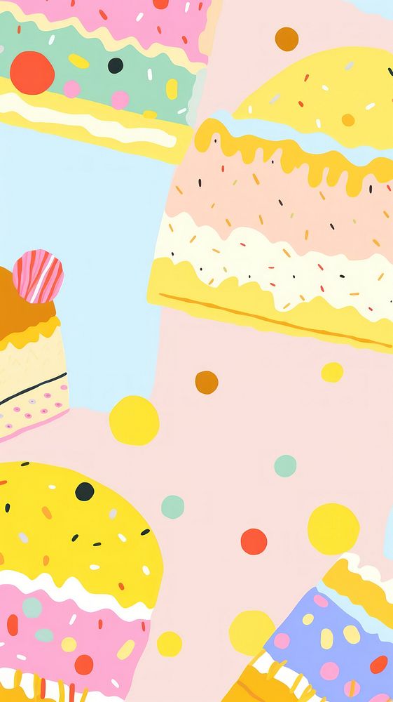 Memphis cake border backgrounds dessert | Premium Photo Illustration ...