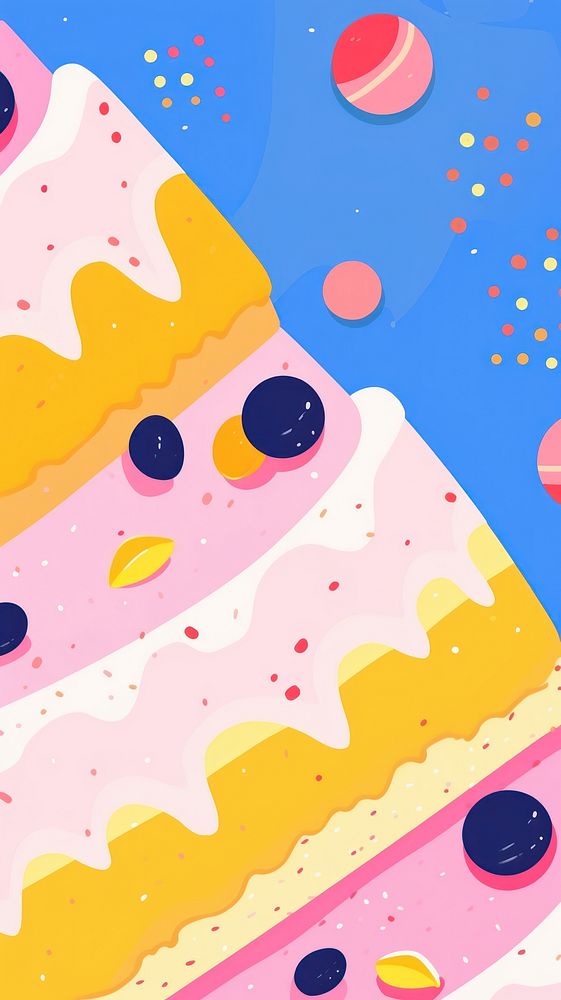 Memphis cake border backgrounds dessert | Premium Photo Illustration ...